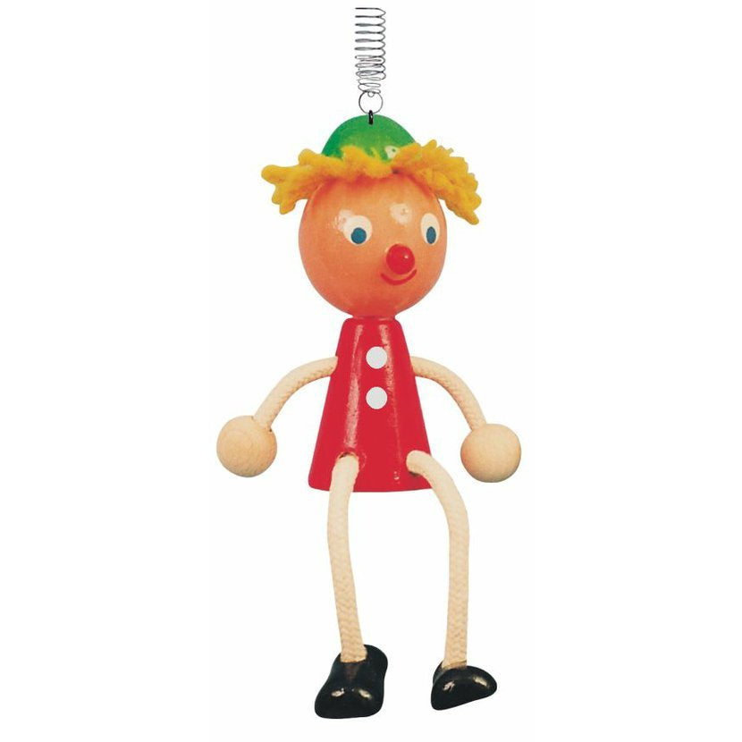 Wooden Figure on a Spring - Multi-coloured Girl – The Artisan Merchants